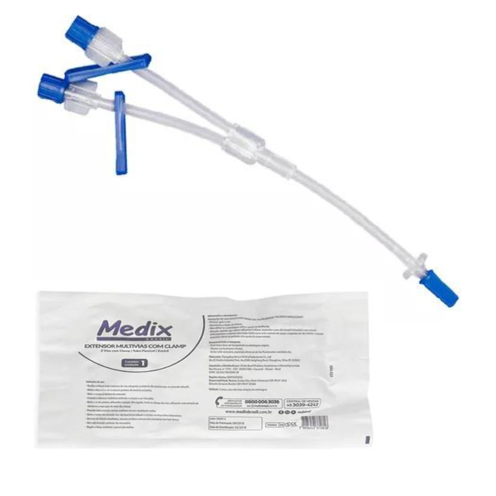 Equipo Extensor Multivias 2 Vias Com Clamp Kit Com 40 Unidades | Shopee ...