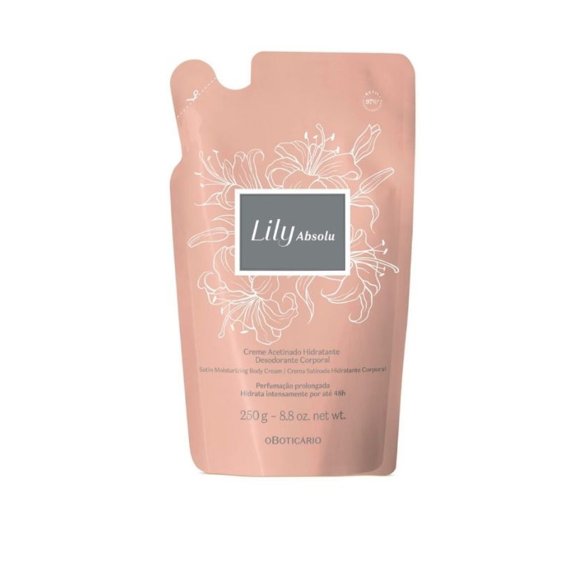 REFIL HIDRATANTE LILY CREME ACETINADO O BOTICÁRIO 250G REFIL HIDRATANTE LILY CREME ACETINADO O BOTICÁRIO 250G