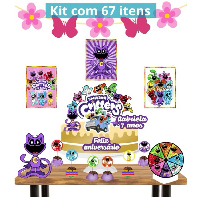kit festa é só um bolinho tema Smiling Critters catnap papelaria ...
