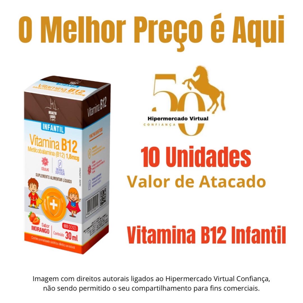 Vitamina B12 infantil kit com 6 Mil doses | Shopee Brasil