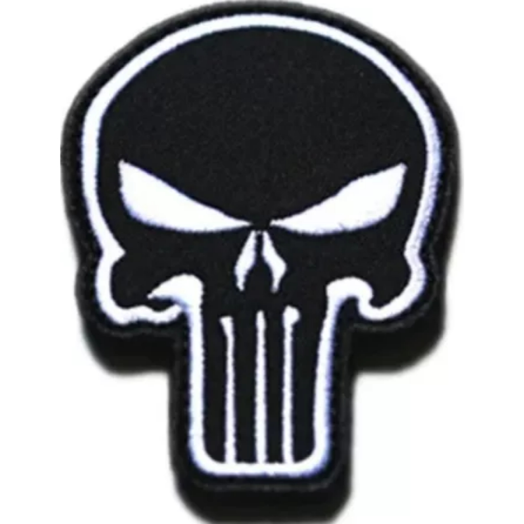 Patch Emborrachado Caveira Justiceiro Punisher - Preto | Shopee Brasil