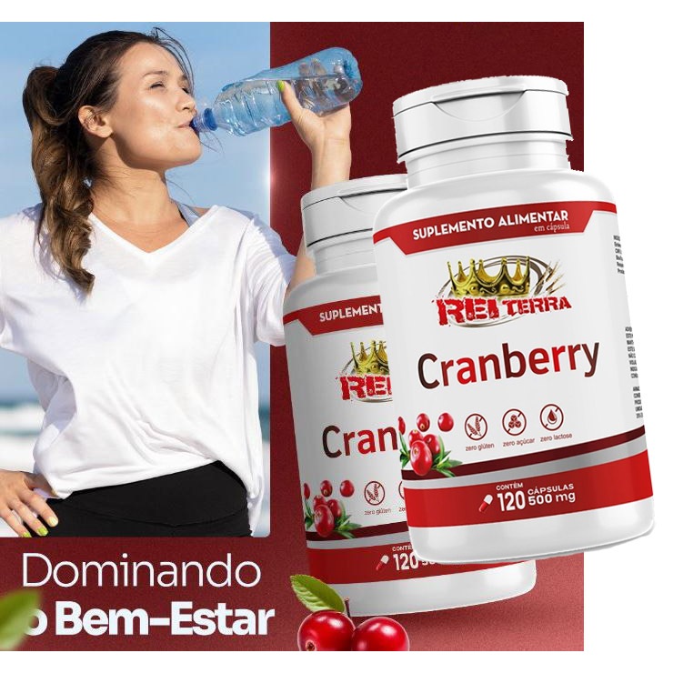 Kit 2x Cranberry 240 cápsulas (total) 500mg Rei Terra Cramberry ...