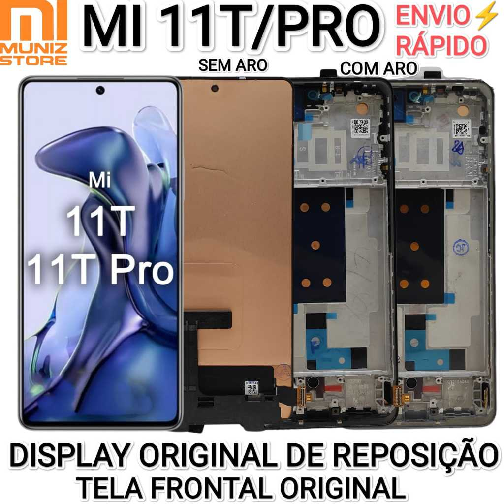 Display Mi 11T/ Xiaomi 11T Pro Tela Original Amoled LCD IPS Moldura Sem ...