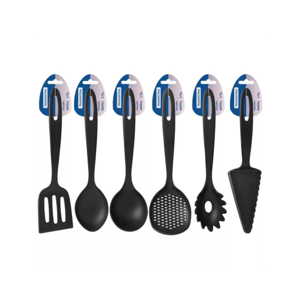 UTENSILIO ABILITY PRETO TRAMONTINA - UTENSILIO DE NYLON | Shopee Brasil