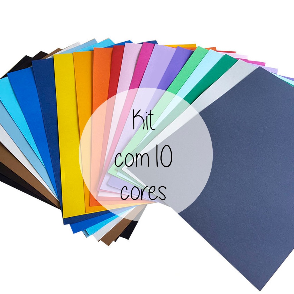 Papel Colorido Color Plus 180g A4 Massa Colorida Papelaria ...