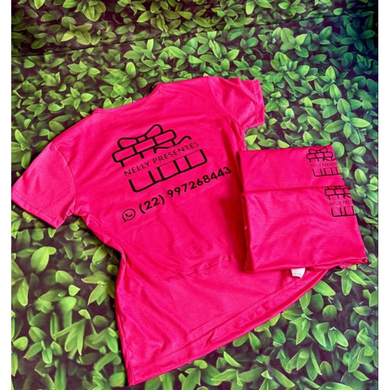 KIT 3 CAMISAS ROSA PINK PERSONALIZADAS COM SUA ESTAMPA | Shopee Brasil