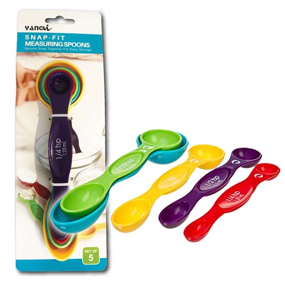 Kit Colheres Medidoras Culinária Colorida 5 Peças Medida em Colher de ...