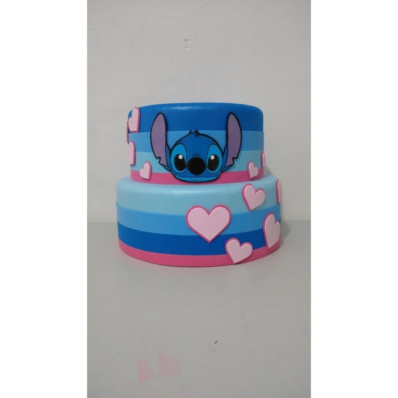 bolo Fake lilo stich com bases de isopor 15/20 cm bolo Fake diversos ...