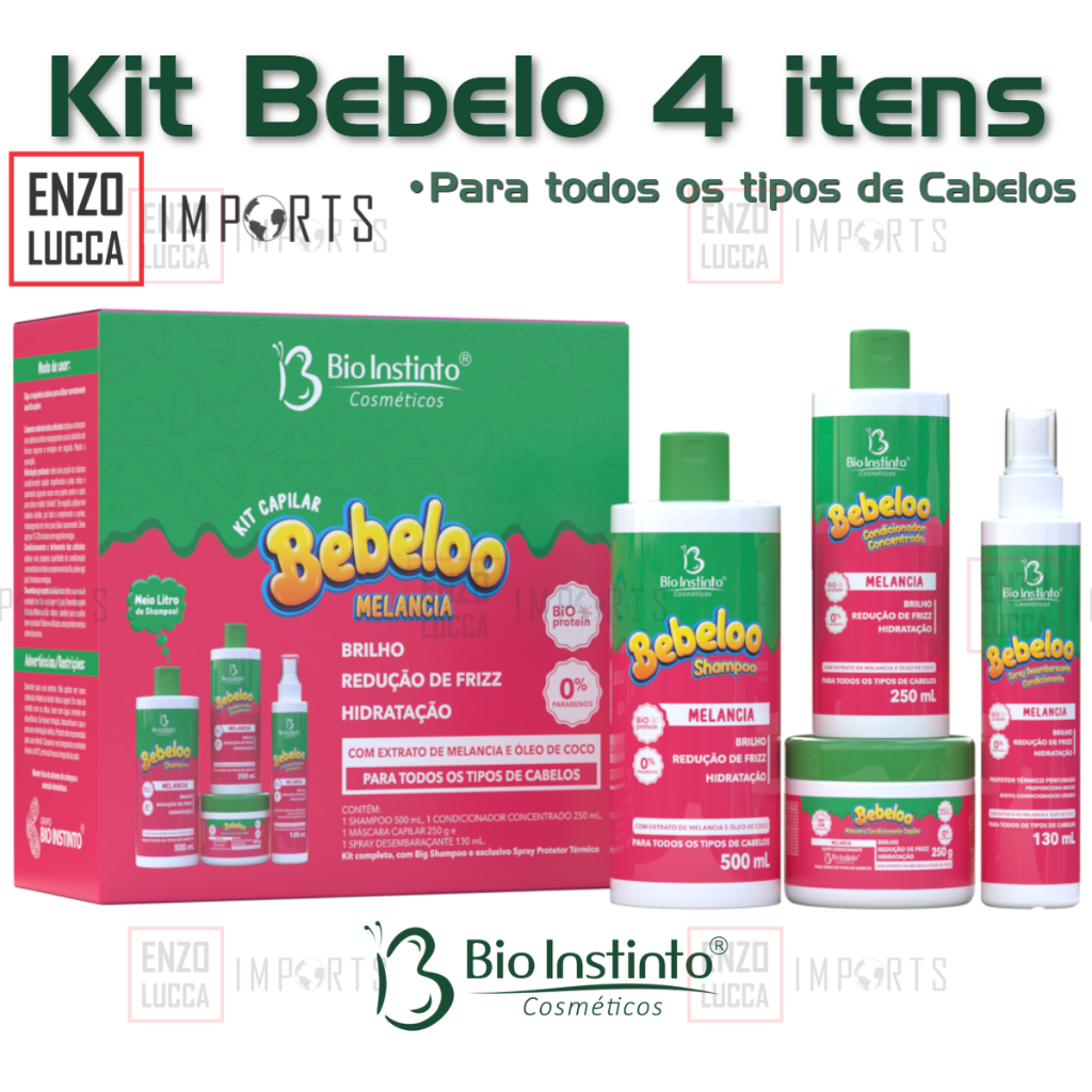 Kit Bebelo Melancia Bio Instinto 4 itens | Shopee Brasil