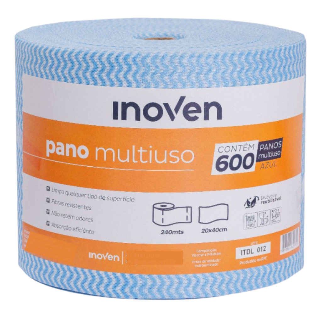 Perfex Pano Multiuso Limpeza Rolo com 600 Unidades 20x40cm Inoven ...
