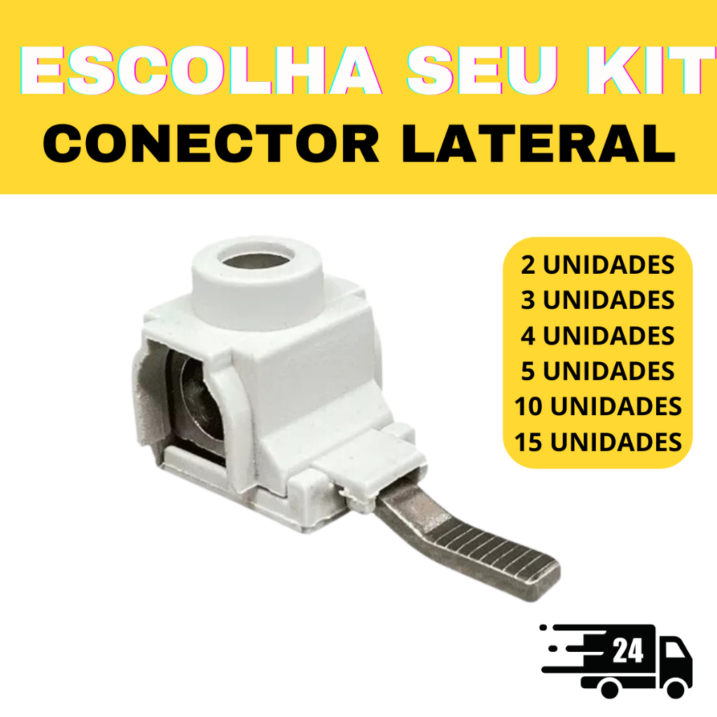ESCOLHA SEU KIT E 2 A 10u CONECTOR GENERICO LATERAL ATÉ 10 UNIDADES 6MM ...