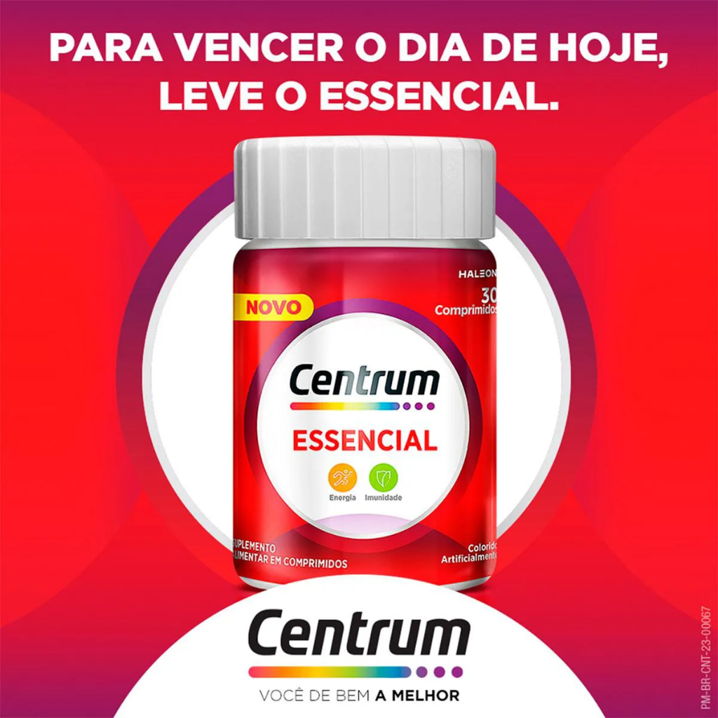 Centrum Essencial 30 Comprimidos - Multivitamínico / Polivitamínico ...