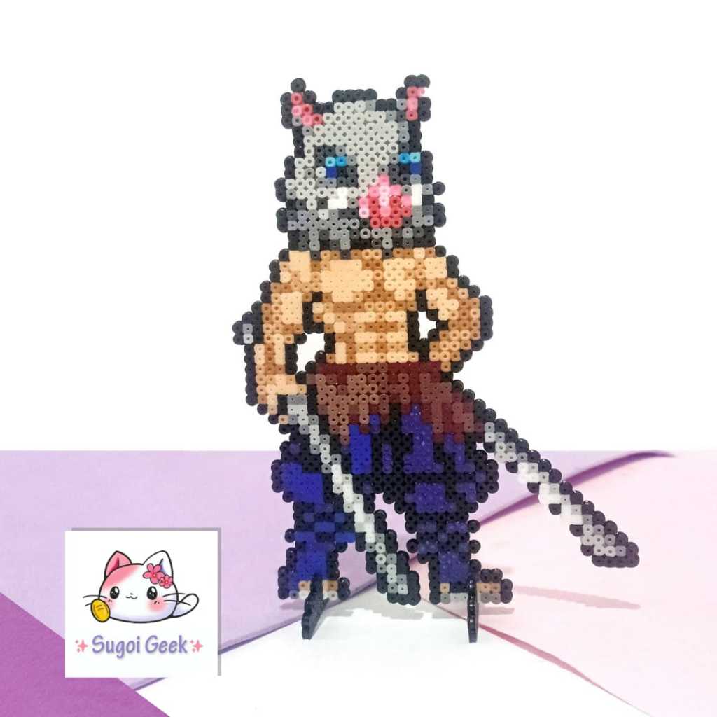 Totem Decorativo Inosuke Kimetsu no Yaiba / Demon Slayer hama beads ...