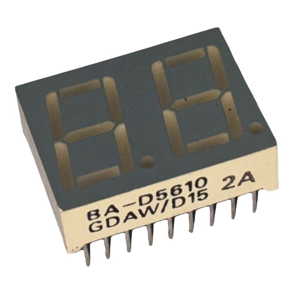 Kit com 5 Display 7 Segmentos 2 Digitos Anodo Verde Gdaw/d15 2a ...