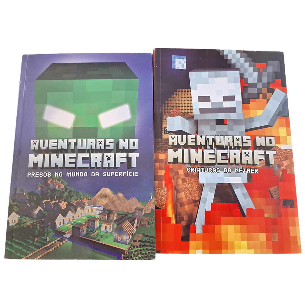 2 livros Aventuras no Minecraft – Presos no Mundo da Superfície 1 e ...