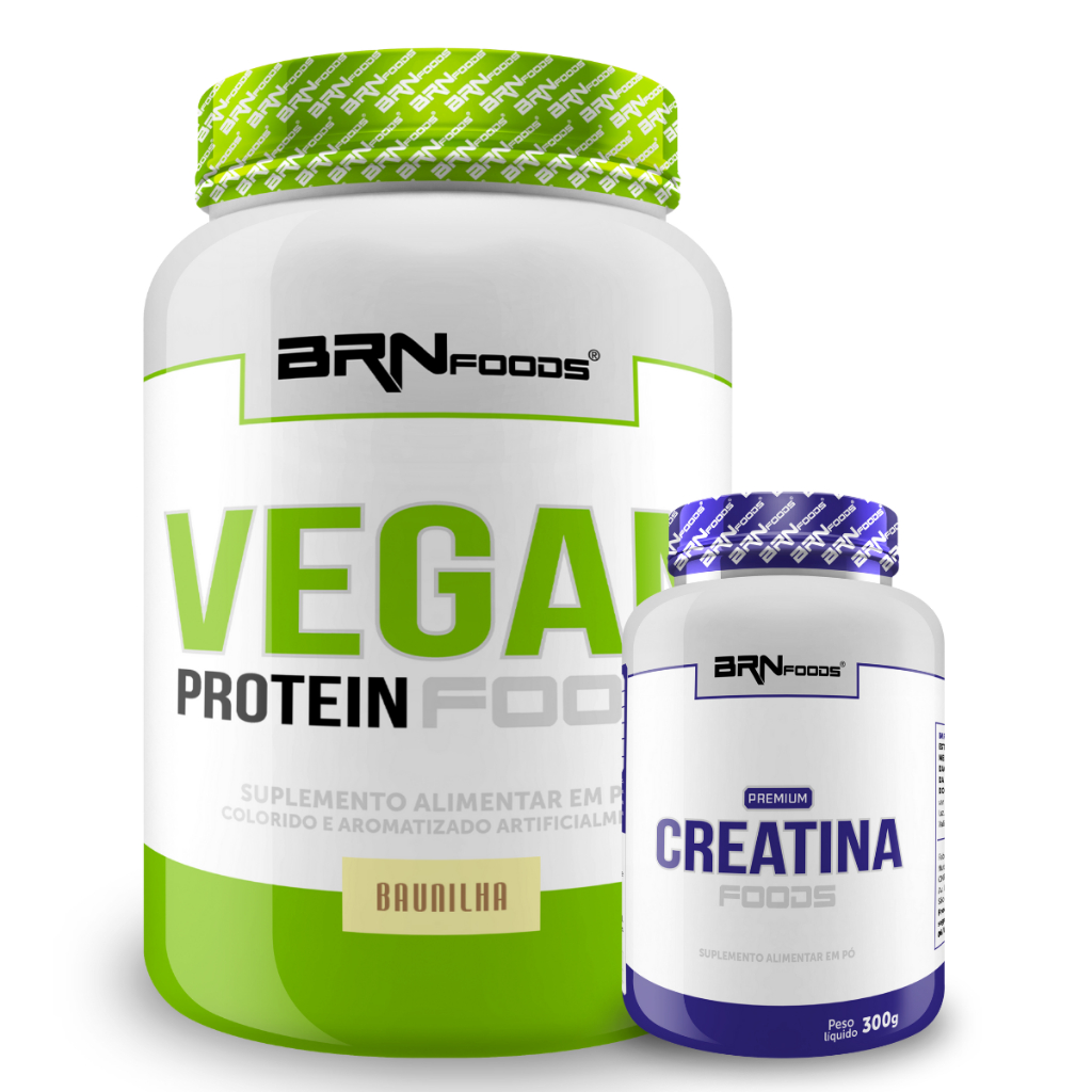 Kit Proteína Vegana Vegan Protein 2Kg + Creatina Premium 300g ...