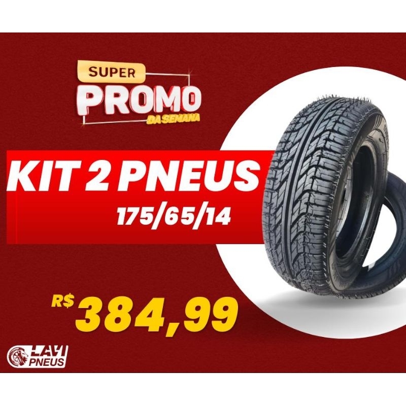 Pneu aro 14 175/65/14 KIT COM DOIS PNEUS, VENHA CONFERIR !!! | Shopee Brasil