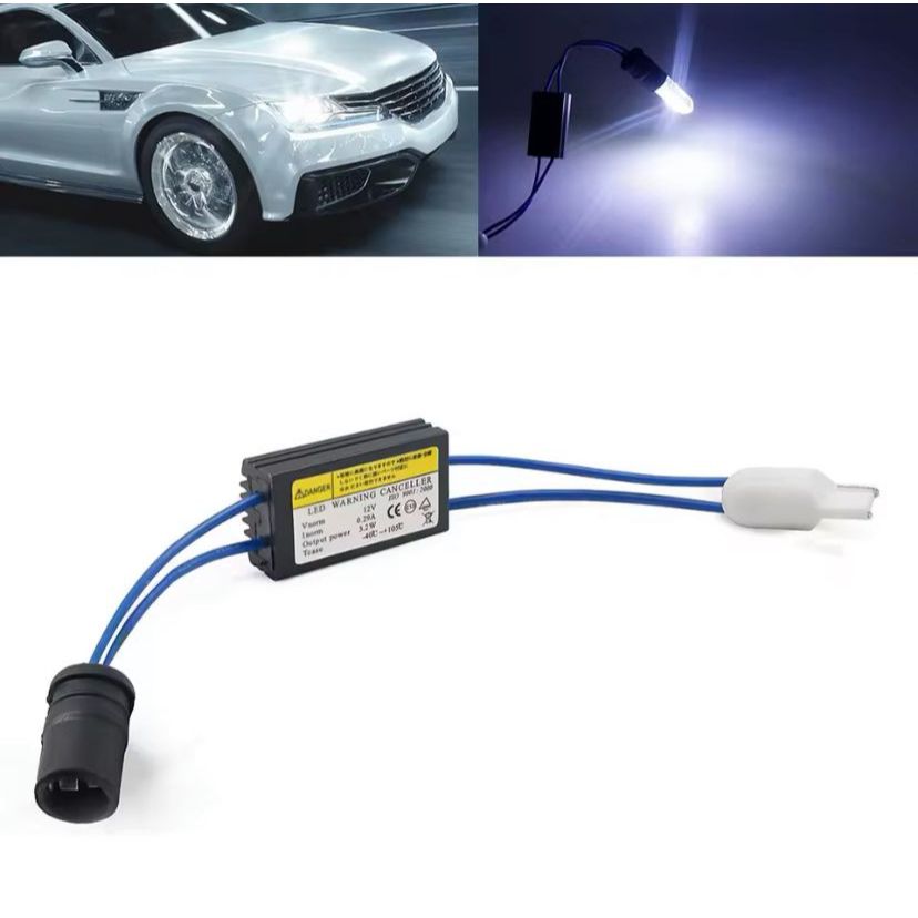 Kit 2 Cabo Resistor Canceller T10 Led Pingo Cambus Universal Tira erro ...