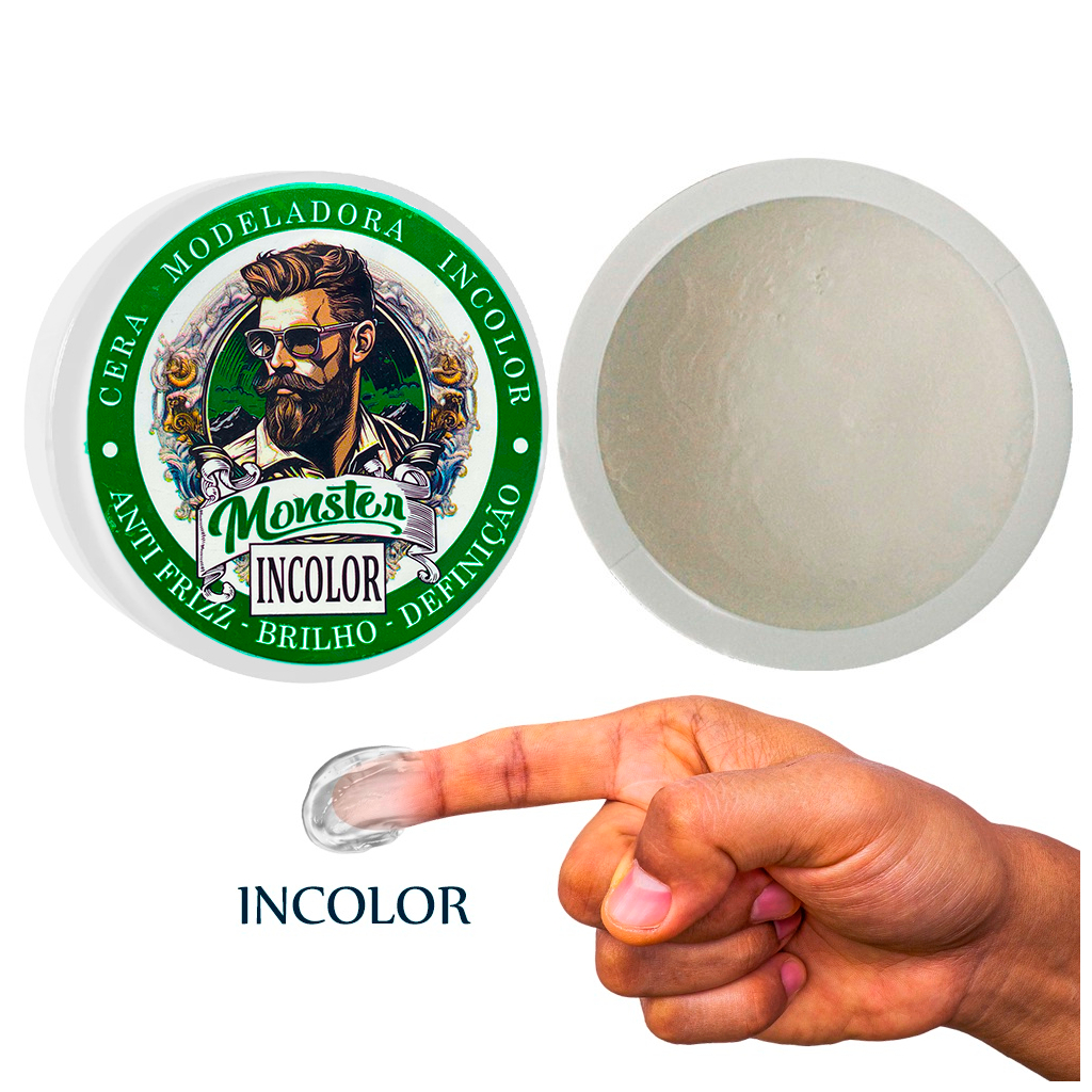 cera Modeladora Tranças Incolor Box Braid Baby Hair 120g monster barber ...