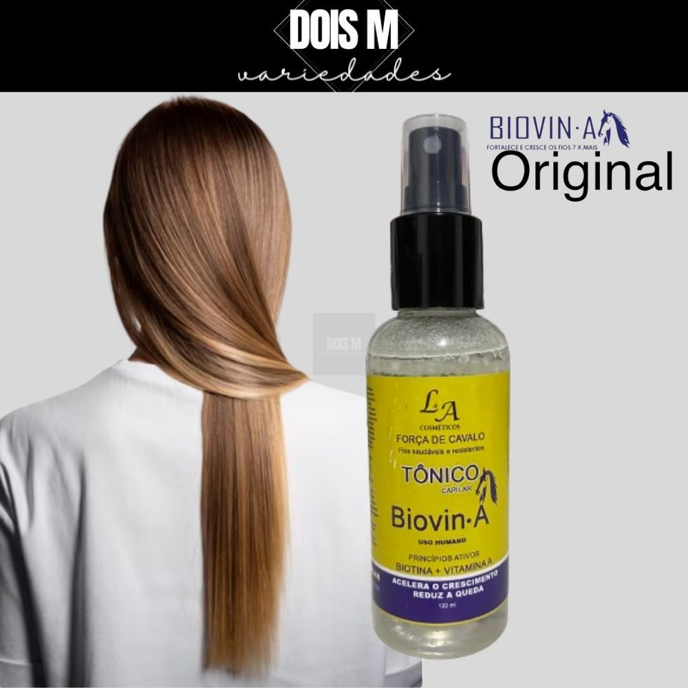 Tônico Spray Capilar de Crescimento Acelerado Força de Cavalo Biovin-A ...