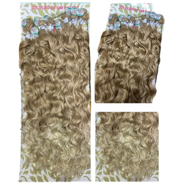 Cabelo Orgânico Cacheado/Ondulado Sofia Weng 300gr - 8 telas 70cm ...