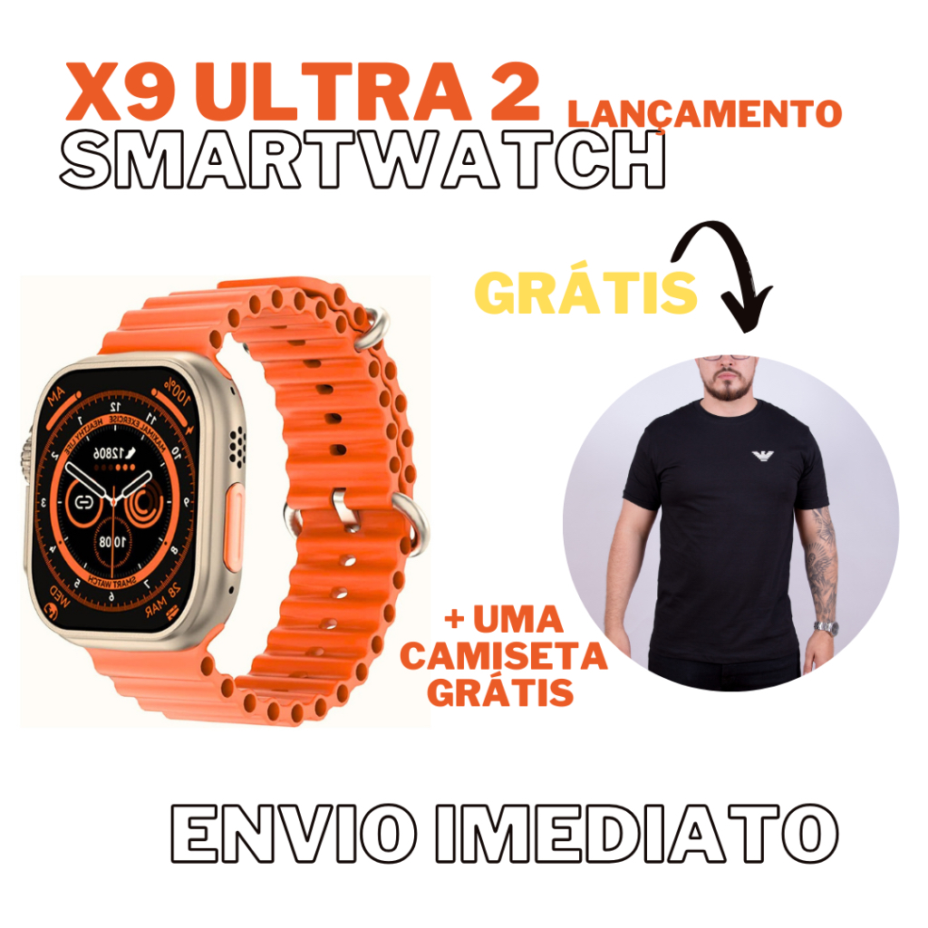 Smartwatch x9 ultra 2 pro + camiseta GRÁTISs original lançamento ...