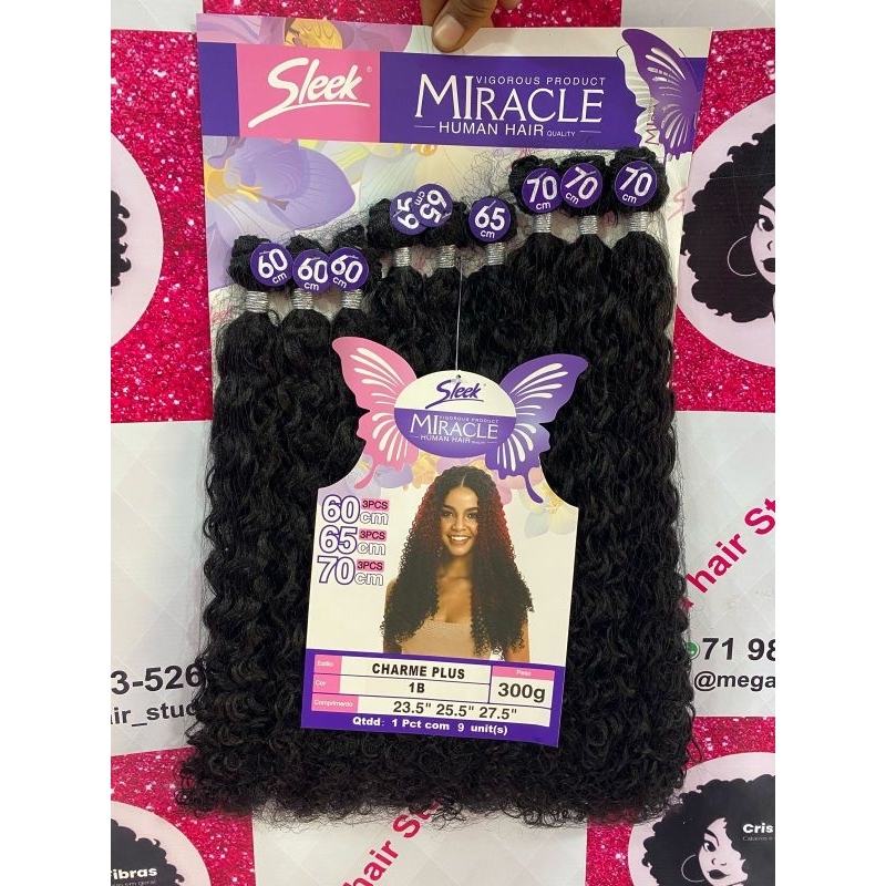 Cabelo Céu plus Sleek Miracle Human Hair 300g | Shopee Brasil