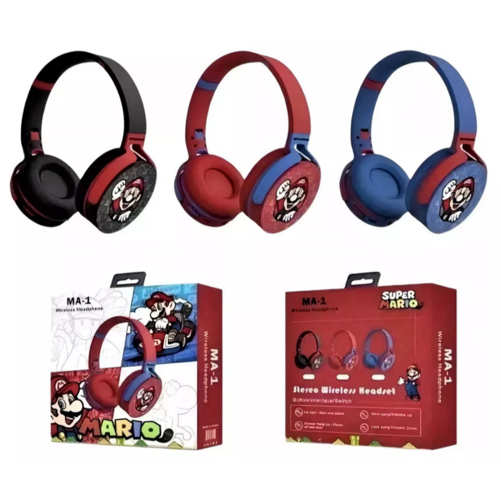 Fone De Ouvido Super Mario Bros Sem Fio Bluetooth Headset! | Shopee Brasil
