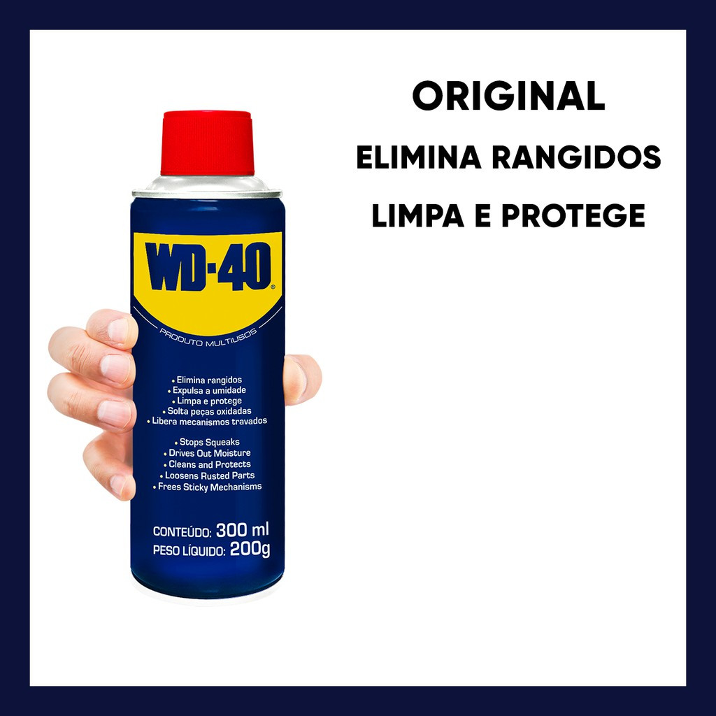 WD 40 WD40 Desengripante Lubrificante Multiuso Spray 300mL ORIGINAL | Shopee Brasil