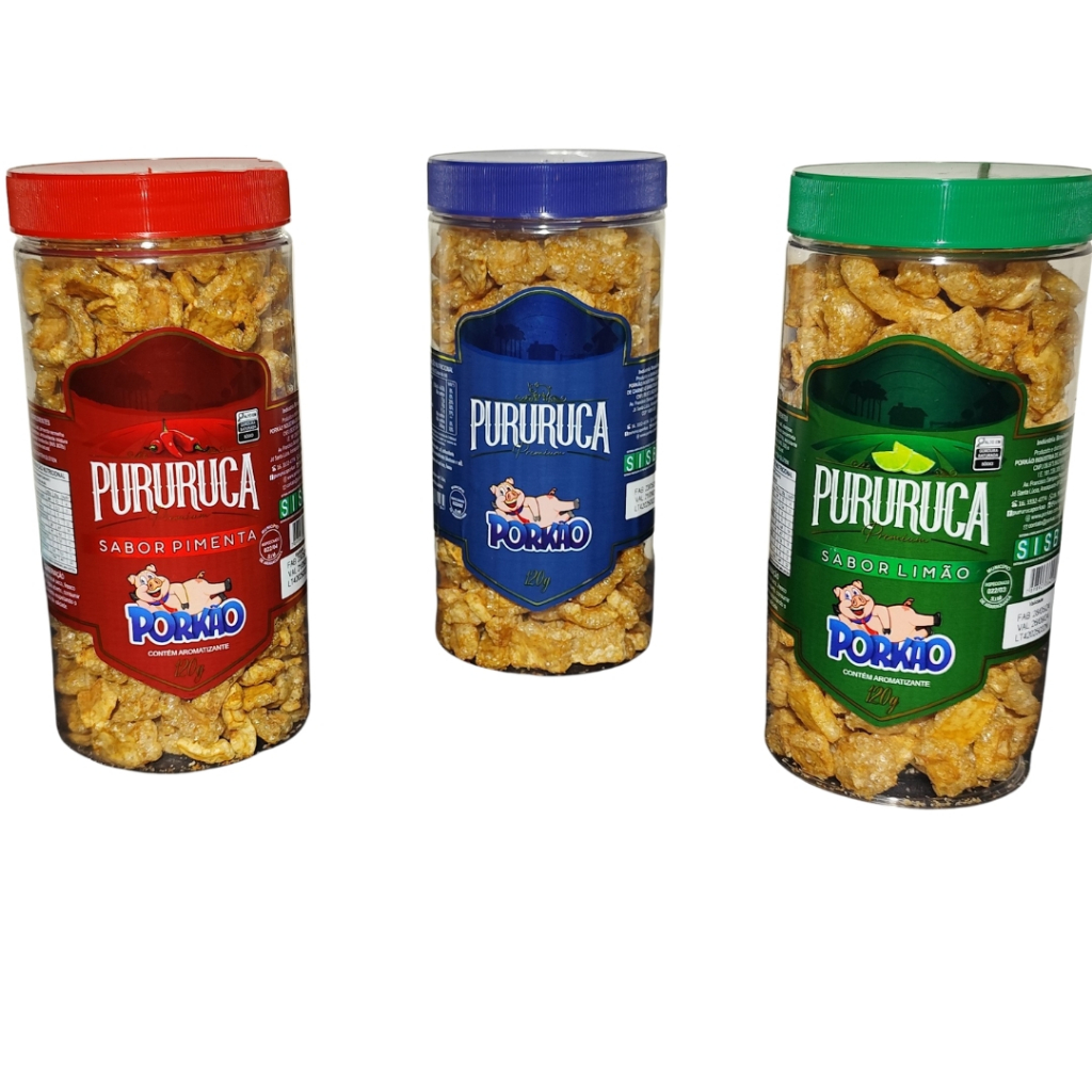 KIT 3 Potes Pururuca Torresmo - Porkão 360g | Shopee Brasil
