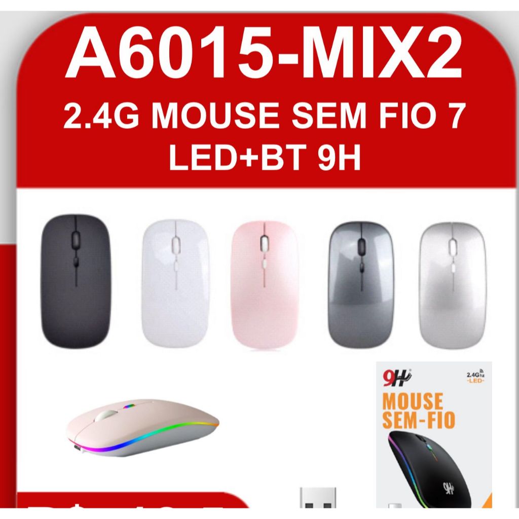 Kit Teclado e Mouse sem Fio Bluetooth Diversas Cores | Shopee Brasil
