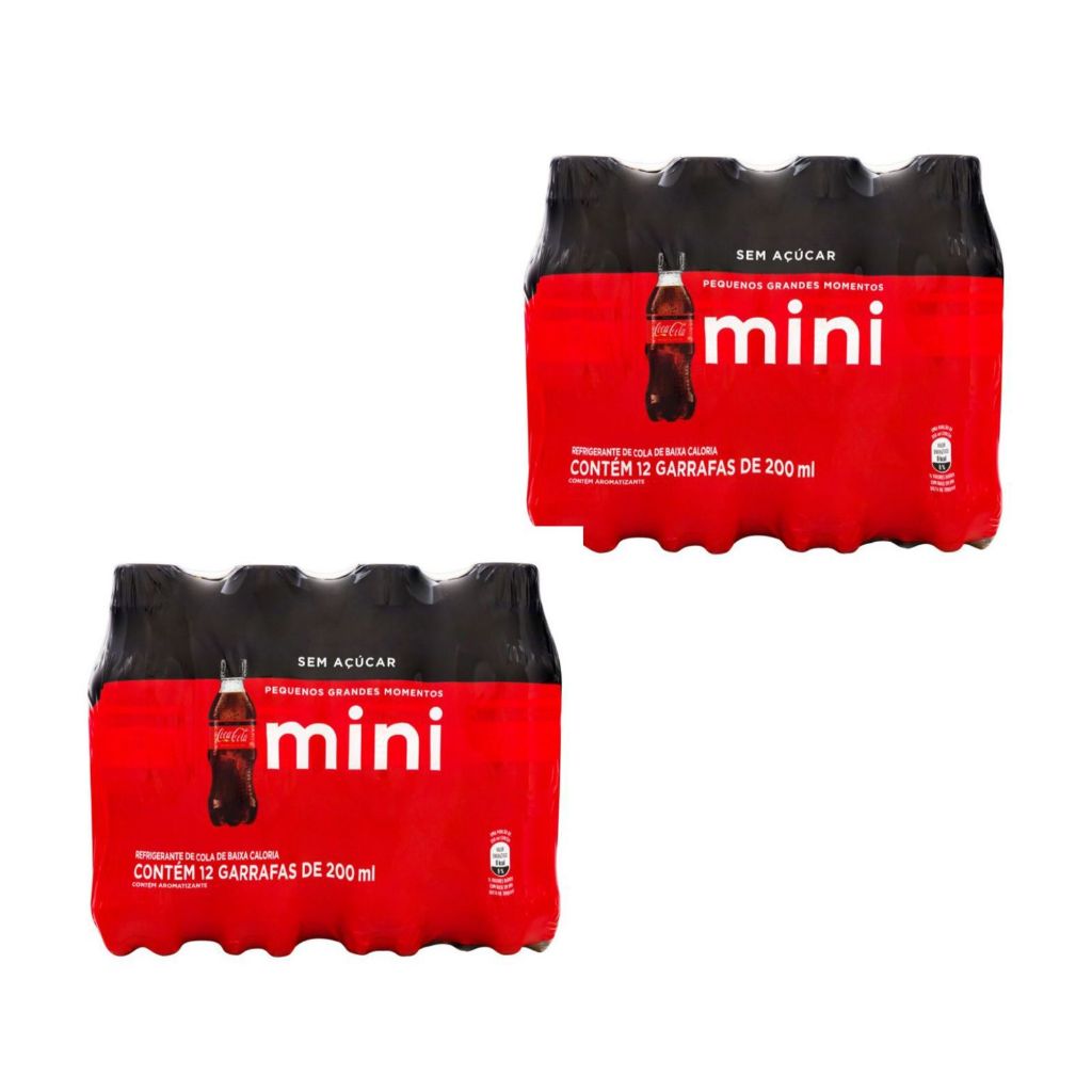 Coca Cola Zero Açúcar 200ml Fardo 24 Promoção Envio Imediato | Shopee ...