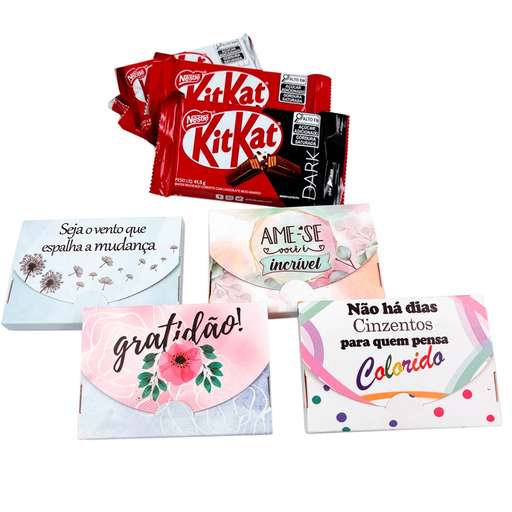 Caixa capa para Kitkat, tema Motivação, em 4 modelos - Para ...