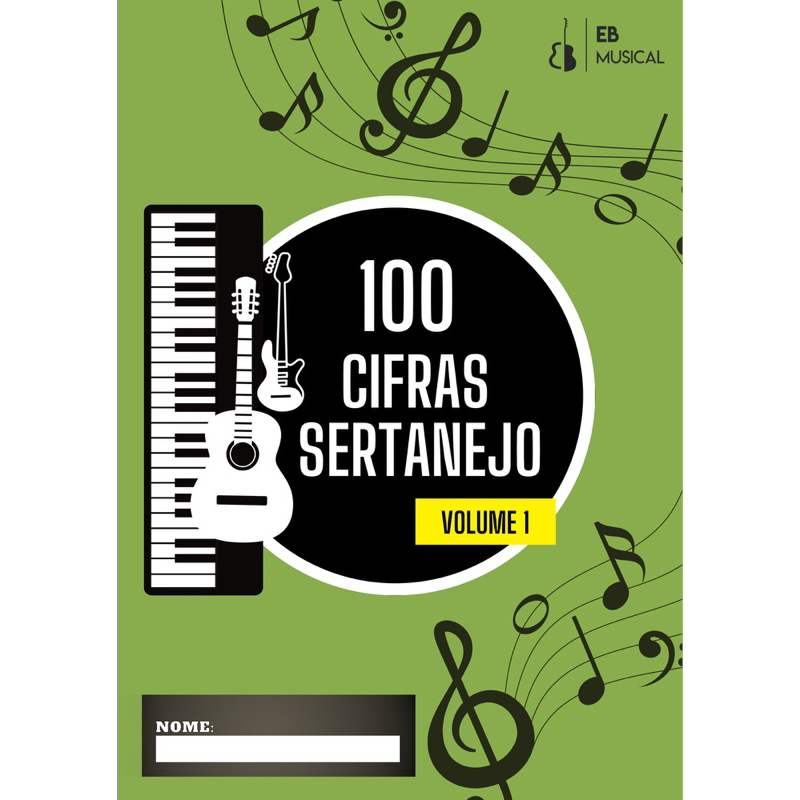 Apostila 100 Cifras Sertanejo Mais Tocadas de 2024 Simplificadas ...