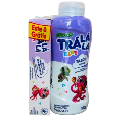 Kit Tralá-lá Baby Suave Talco 160g + Creme Preventivo De Assaduras 45g ...