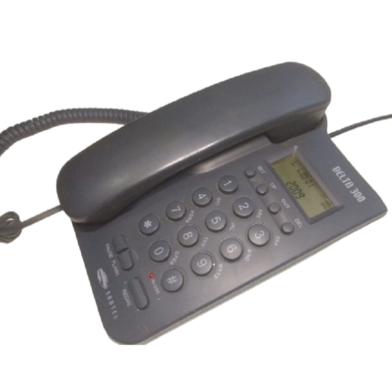 Telefone Fixo com Fio Santel Delta 300 Com Identificador e Chave ...