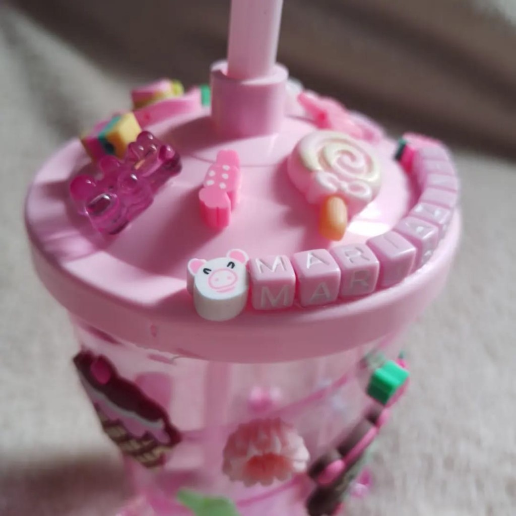 Copo erê ere decorado rosa - presente umbanda candomblé candomble ...