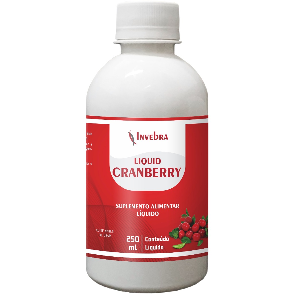 Liquid Cranberry - Suplemento Alimentar com Vitaminas - 250ml - Invebra ...