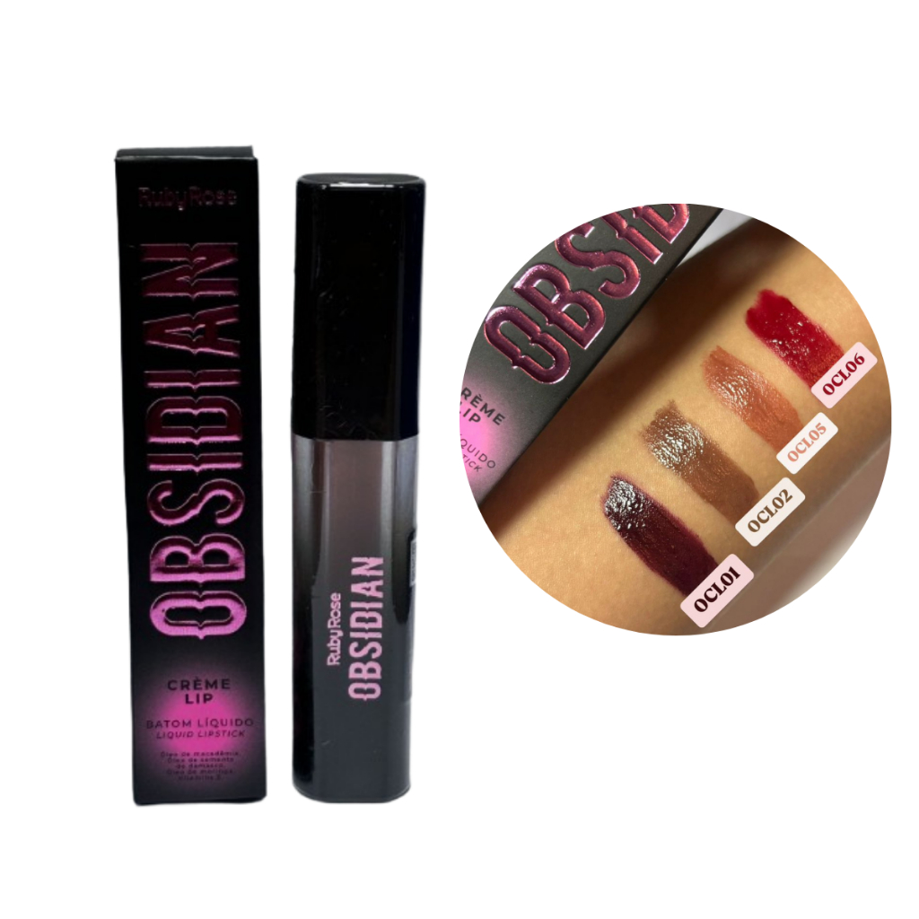 Ruby Rose - Batom Líquido Crème Lip Obsidian - ( Cores ) | Shopee Brasil