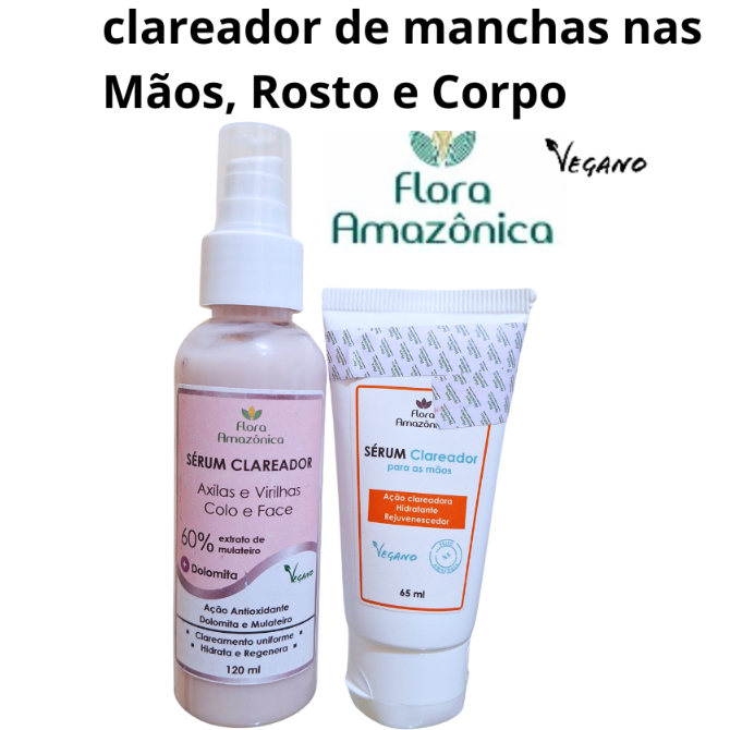 Kit Clareador Manchas Maos Rosto Colo Axilas Virilhas - Flora Amazonica ...