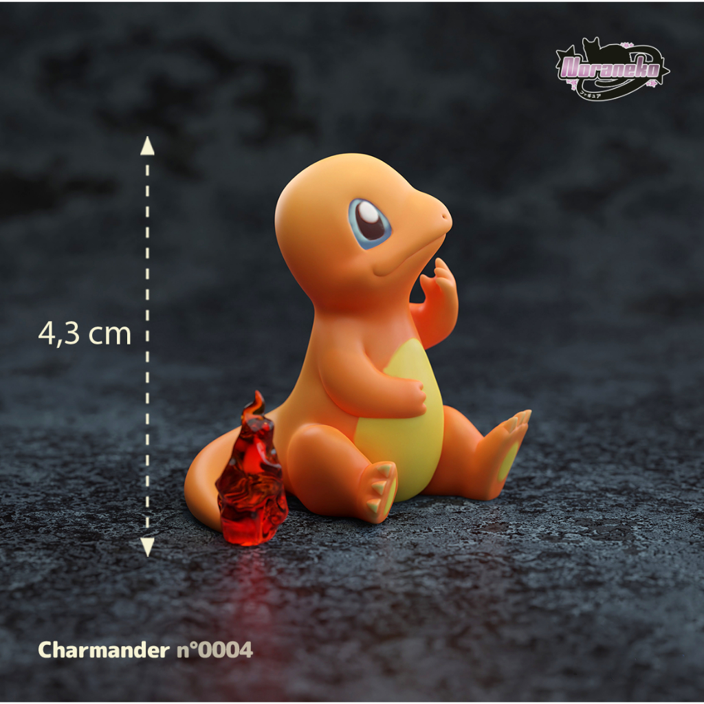 Miniatura 3D Pokémon Charmander 1ª Gen | Pokémon Action Figure ...