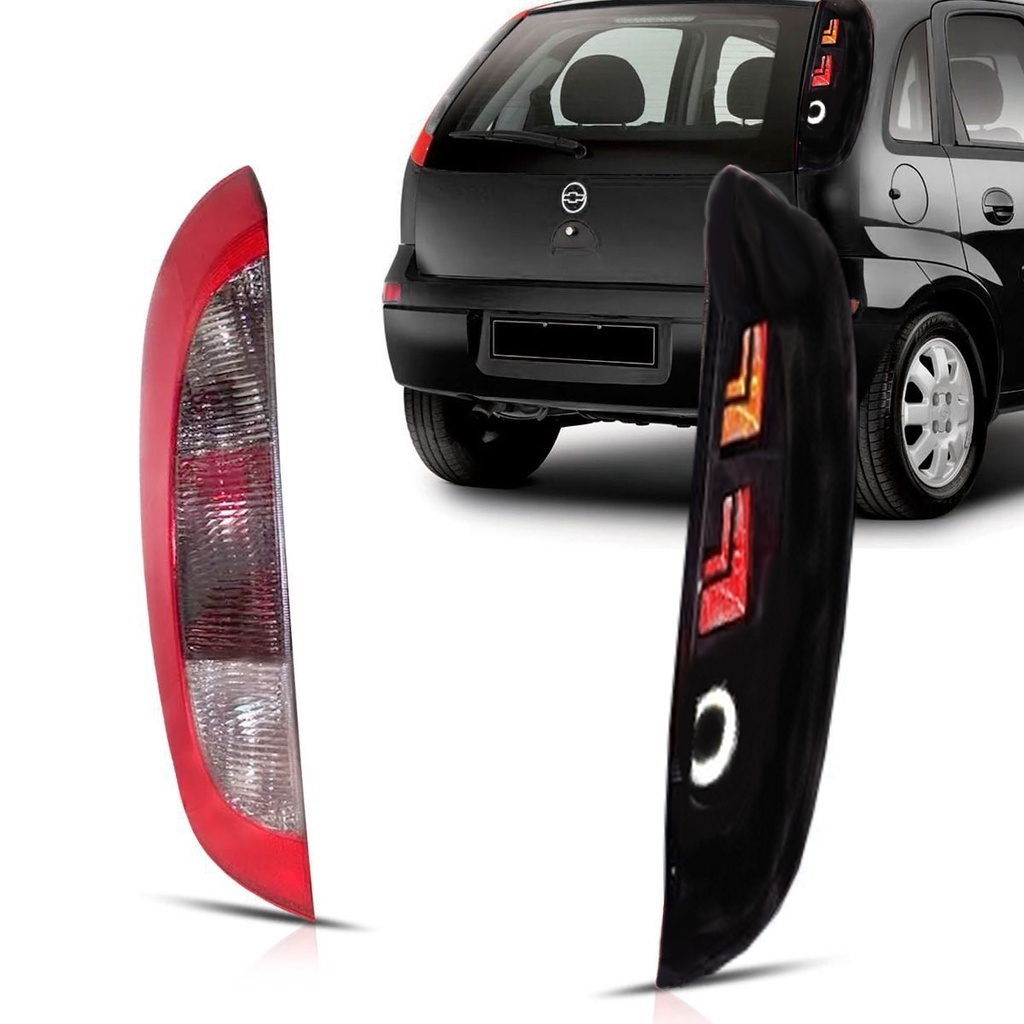 Aplique Adesivo Lanterna do Corsa Hatch Mascara Negra 2003 a 2012 - Faz ...