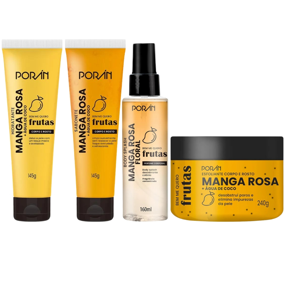 Kit Cuidado Corporal Poran Manga Rosa Completo | Shopee Brasil