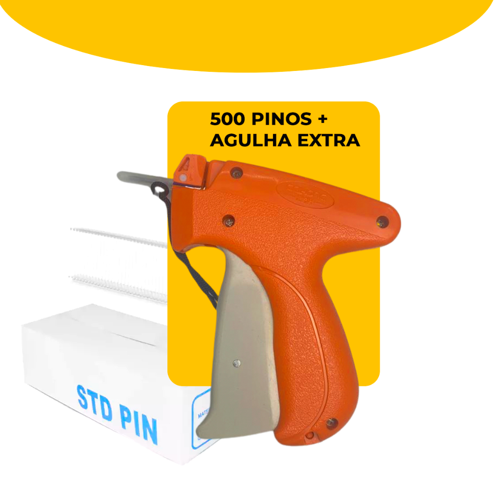 Aplicadora de Tags Etiquetadora +500 Tag Pin para Roupa Fix Pin Fine ...