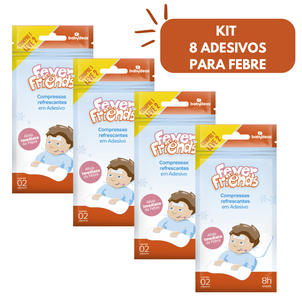 KIT 4 Compressas Para Bebe Infantil Refrescante Alivio Febre e Vacina ...