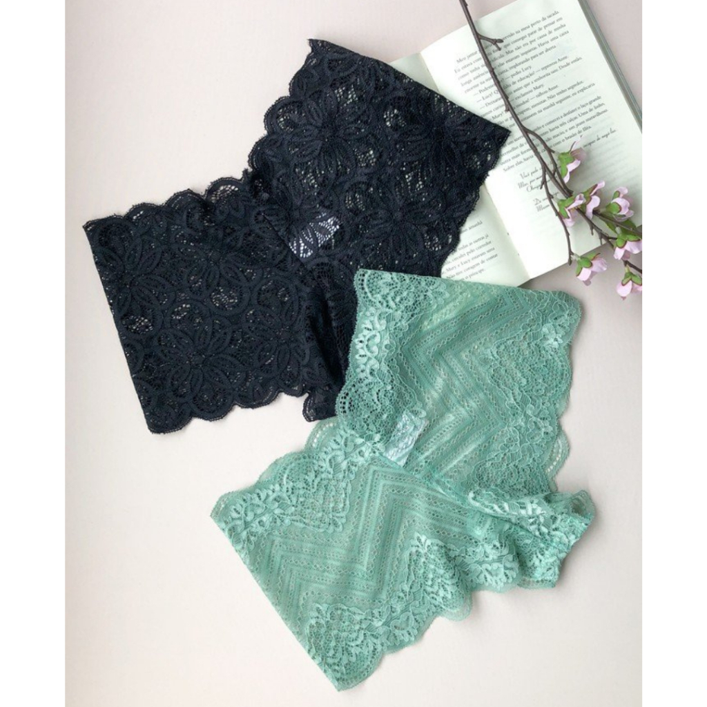 Kit 10 Calcinhas Caleçon Lingerie Tanga Shortinho Renda Feminino ...