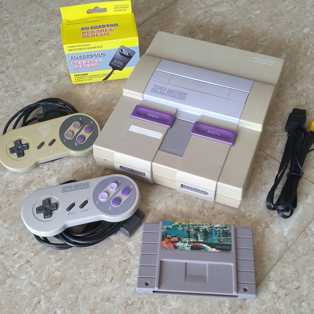 Super Nintendo FAT + 2 controles + 1 jogo. | Shopee Brasil