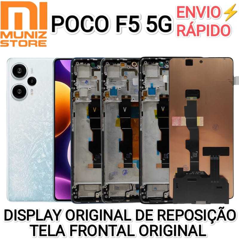 Display Poco F5 5G Xiaomi Frontal Amoled Touch "Oled" Tela Com ou Sem Aro 100% Original Módulo ...