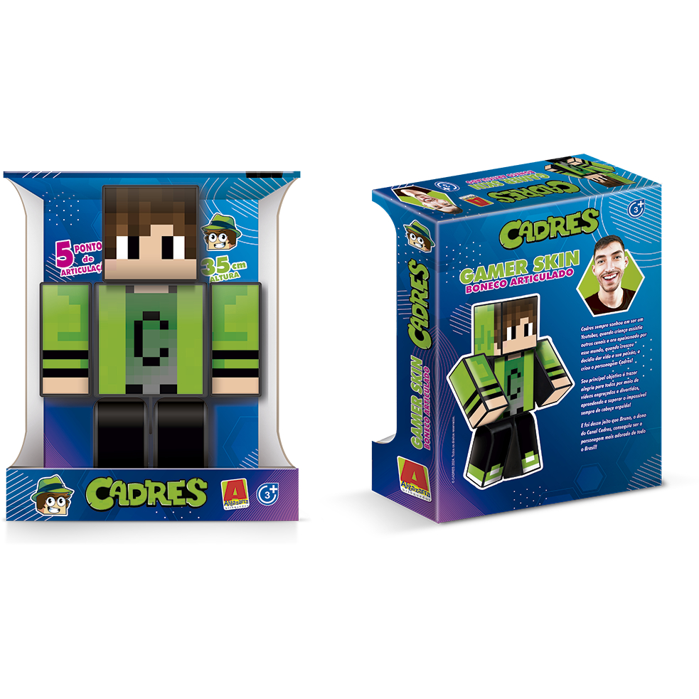 Boneco Cadres 35cm Minecraft Turma Do Problems Articulado | Shopee Brasil