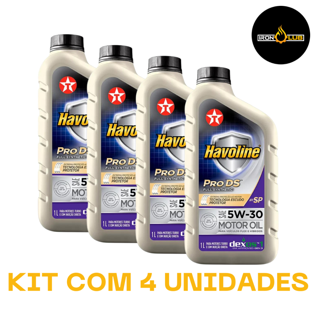 KIT 4 LITROS HAVOLINE 5W30 DEXOS 1 GEN 3 API SP SINTÉTICO | Shopee Brasil